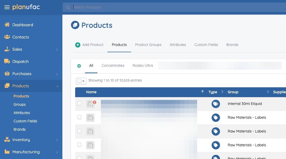 Force inventory resync with Origins - Planufac ERP Documentation