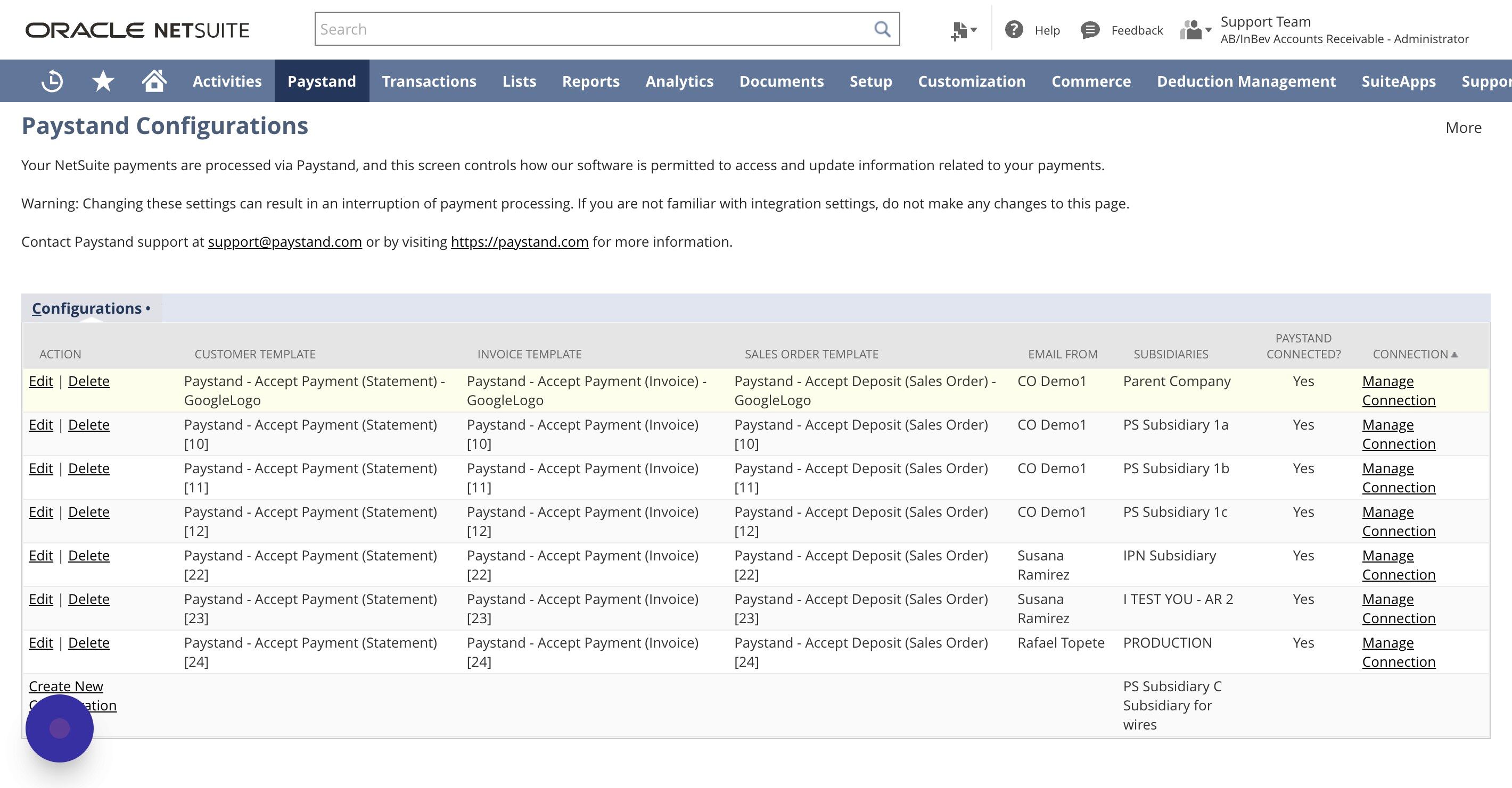 How to enable Credit Memos in Netsuite – Paystand Help Center