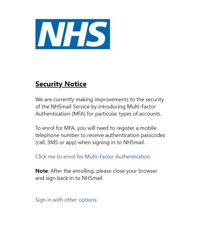 How to Enrol for MFA in NHS Mail using MS Authenticator · Multi-factor Authentication Hub