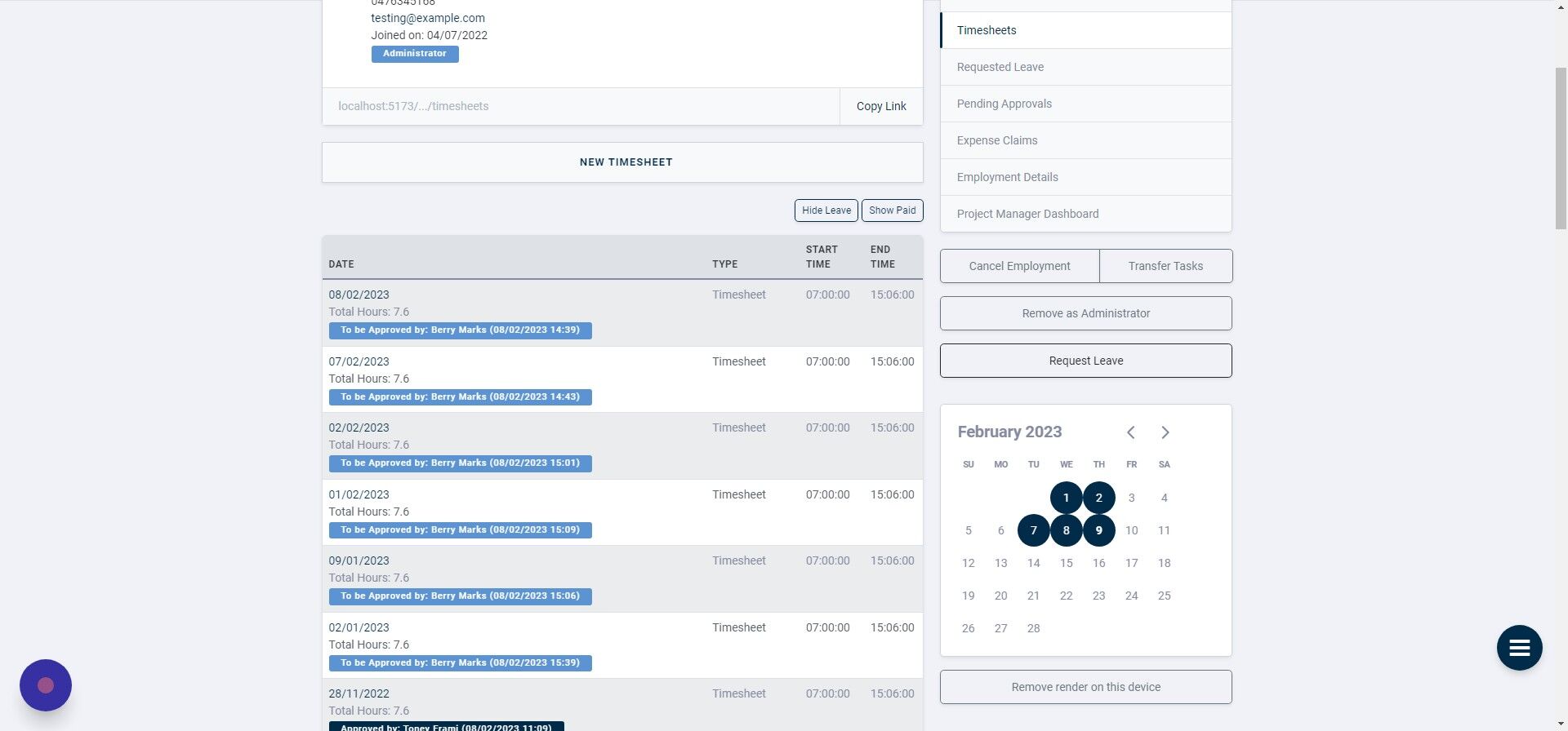 How Do I Log My Timesheet? – theBOSSapp | Docs