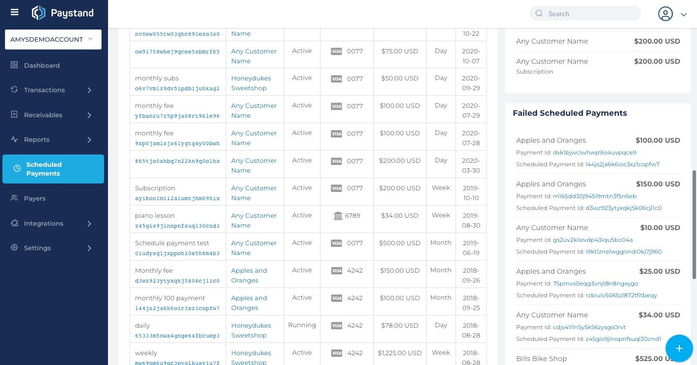 Check Schedule Payments – Paystand Help Center