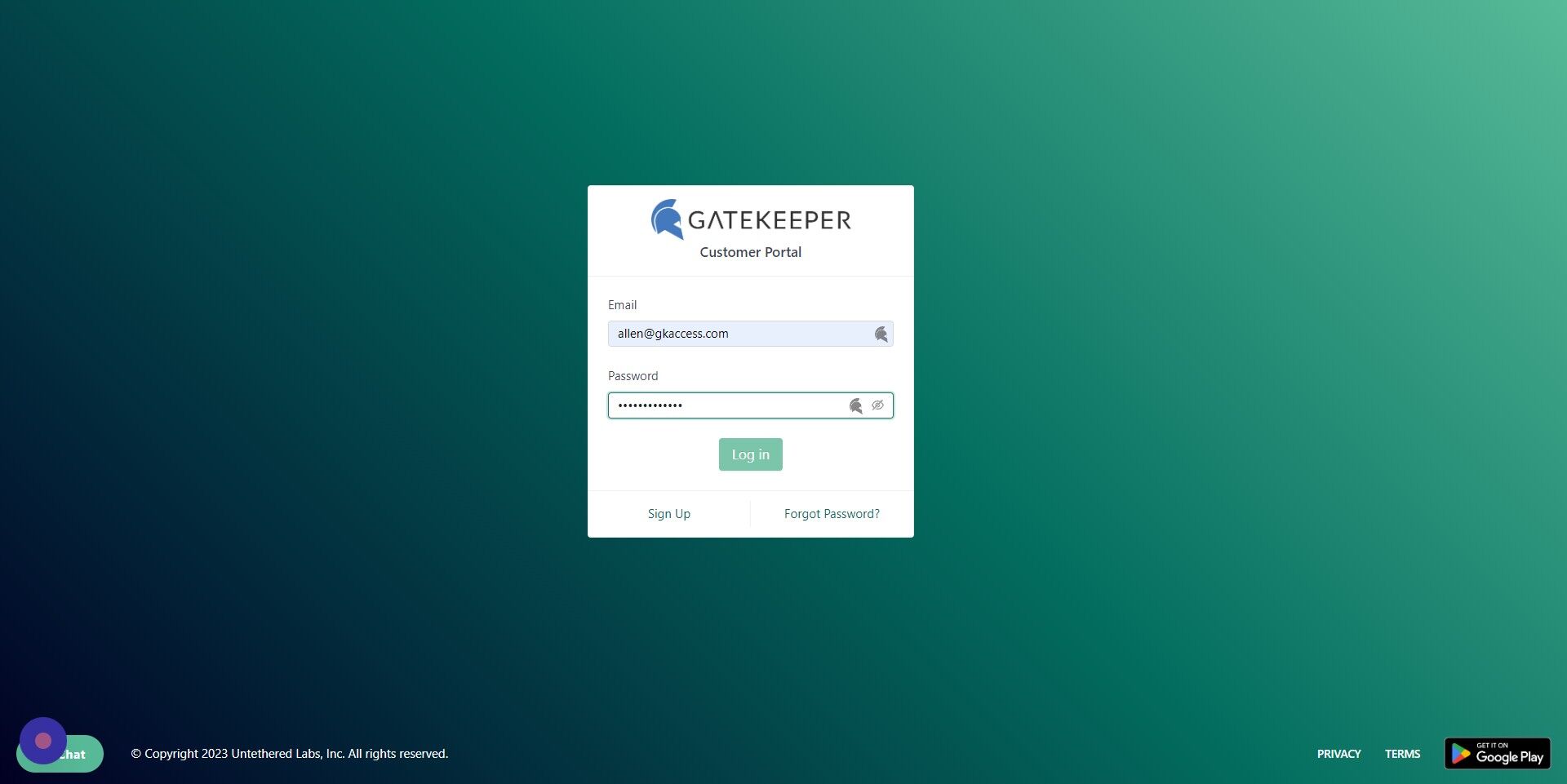 How to reset the GateKeeper Portal account password. – GateKeeper
