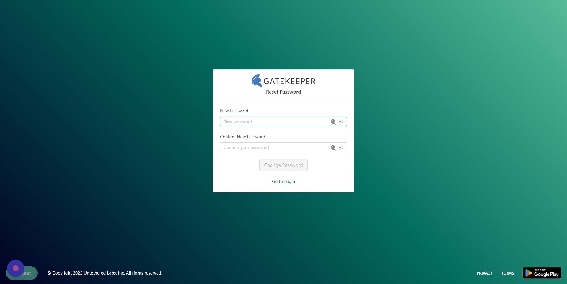 How to reset the GateKeeper Portal account password. – GateKeeper