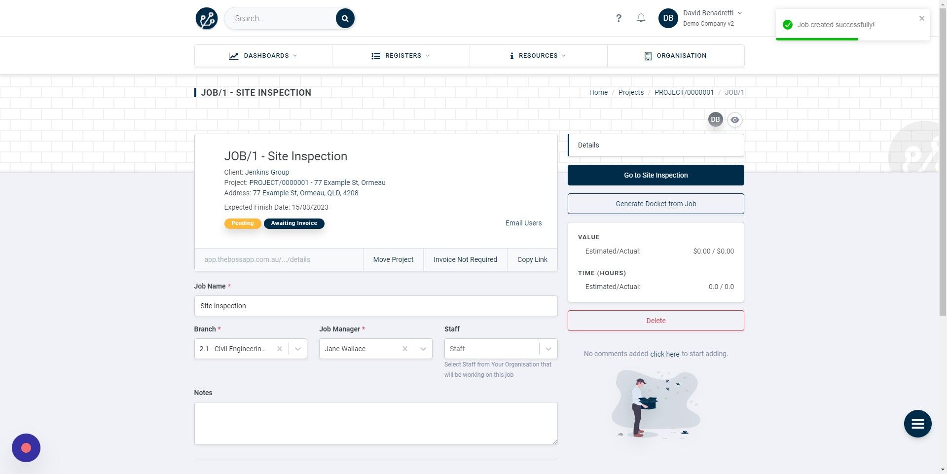 Case Study #1 – Site Inspection – theBOSSapp | Docs