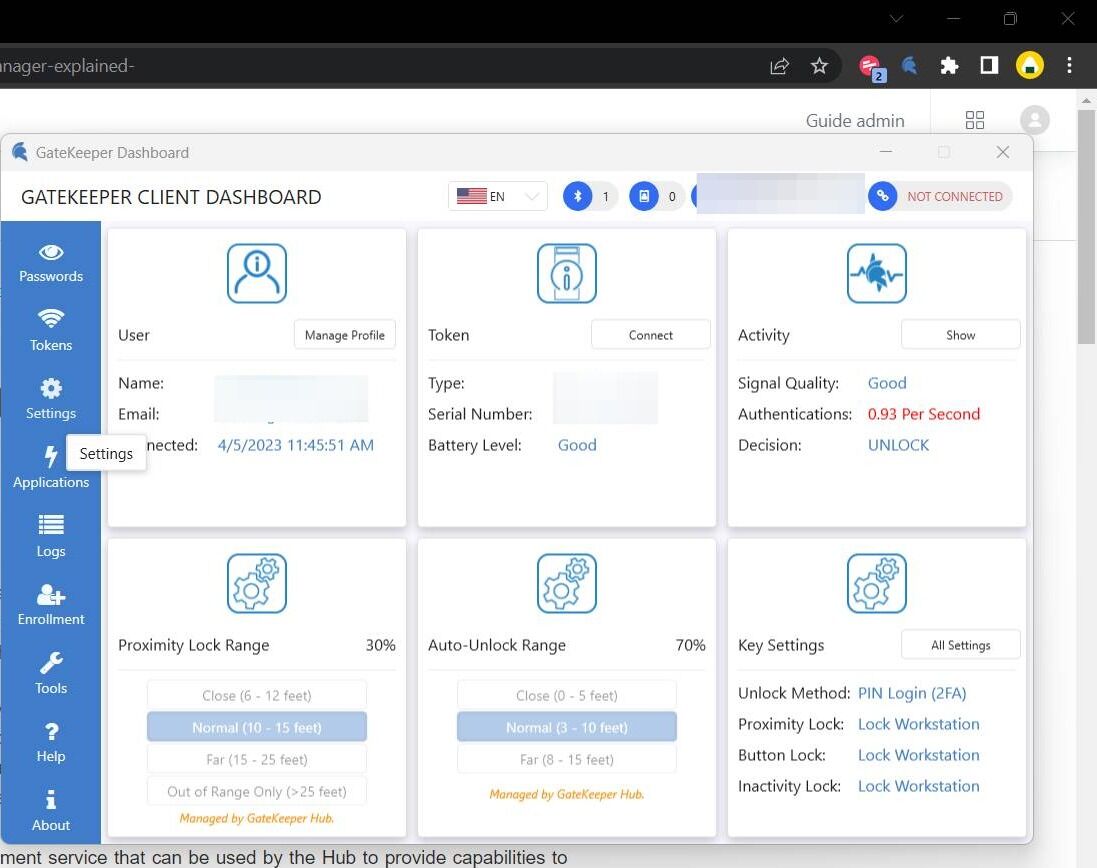 How to set unlock methods for off-hours. – GateKeeper