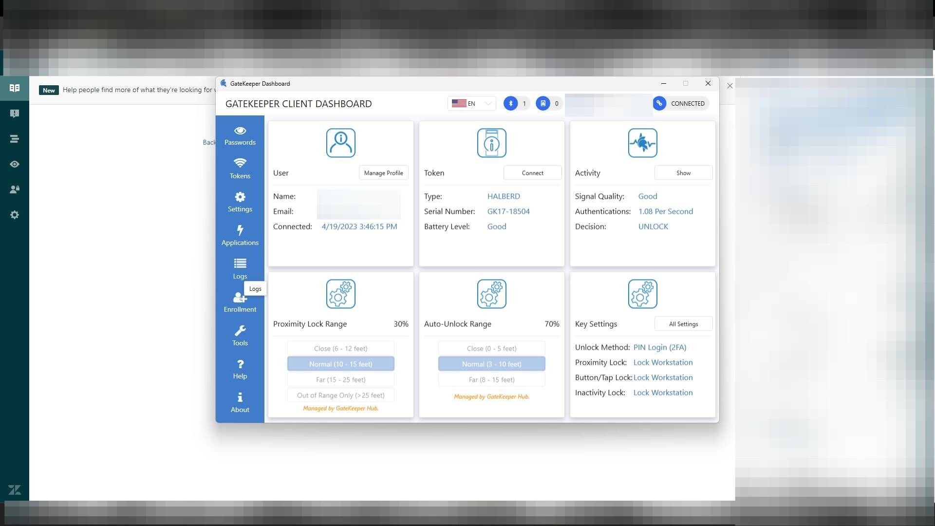 How to see why GateKeeper locked the computer from client app. – GateKeeper