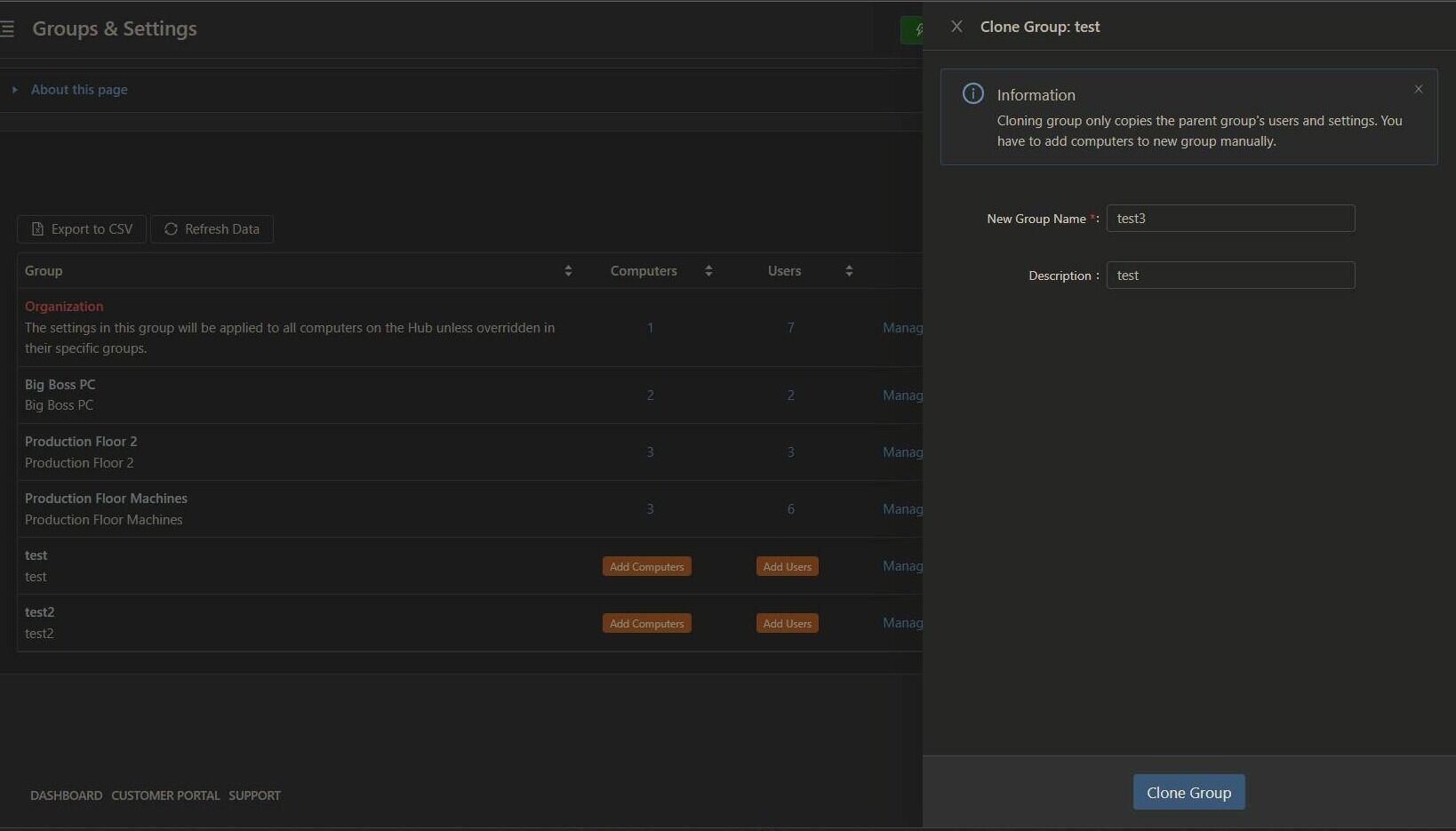 How to clone a group from GateKeeper Hub – GateKeeper