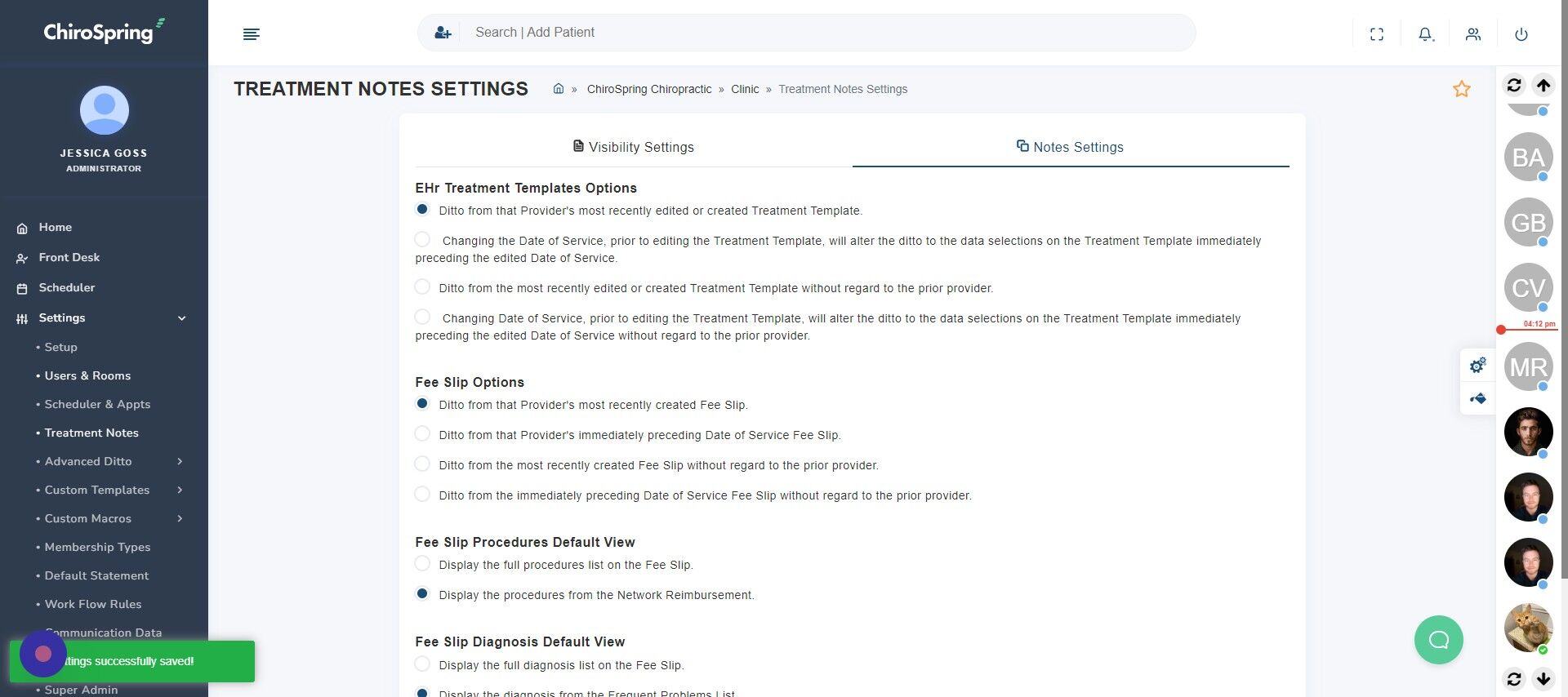 Save & Sign Provider Treatment Notes - ChiroSpring 360 Help Center