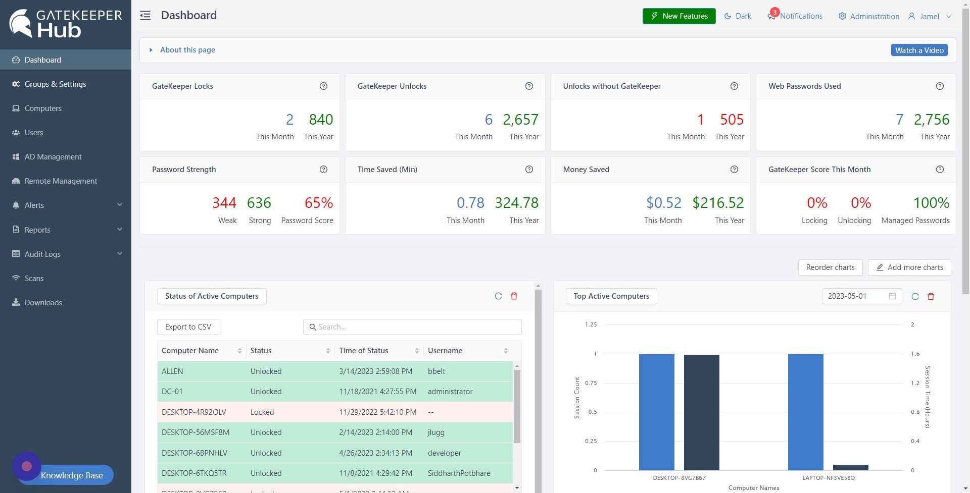 How to change the operating system timeout using the GateKeeper Hub. – GateKeeper