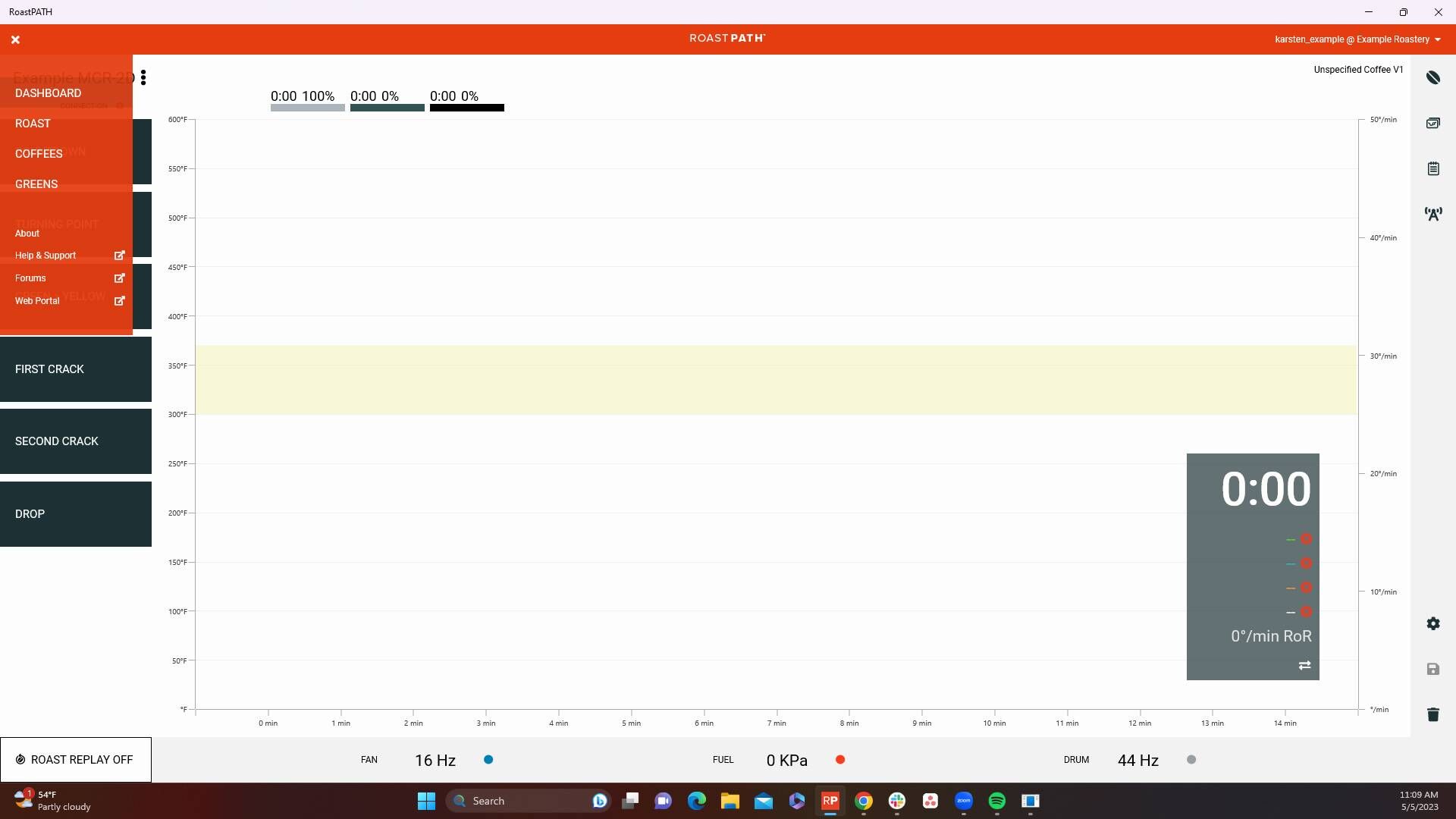 Viewing Saved Profiles – RoastPATH