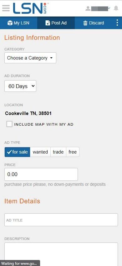 Posting Ads – LSN Support