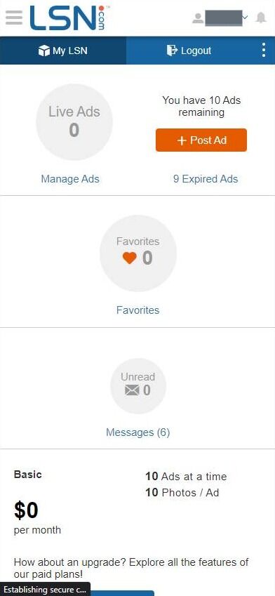 Posting Ads – LSN Support
