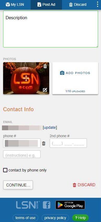 Posting Ads – LSN Support
