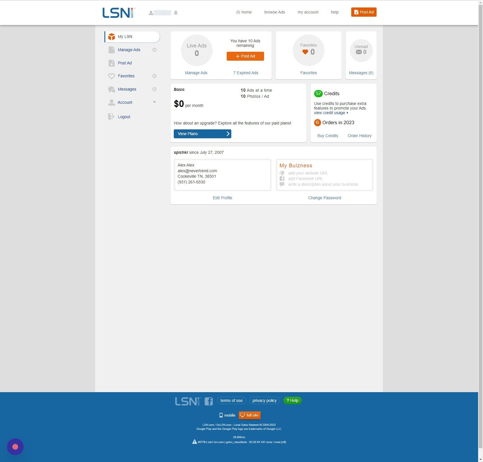 Posting Ads – LSN Support