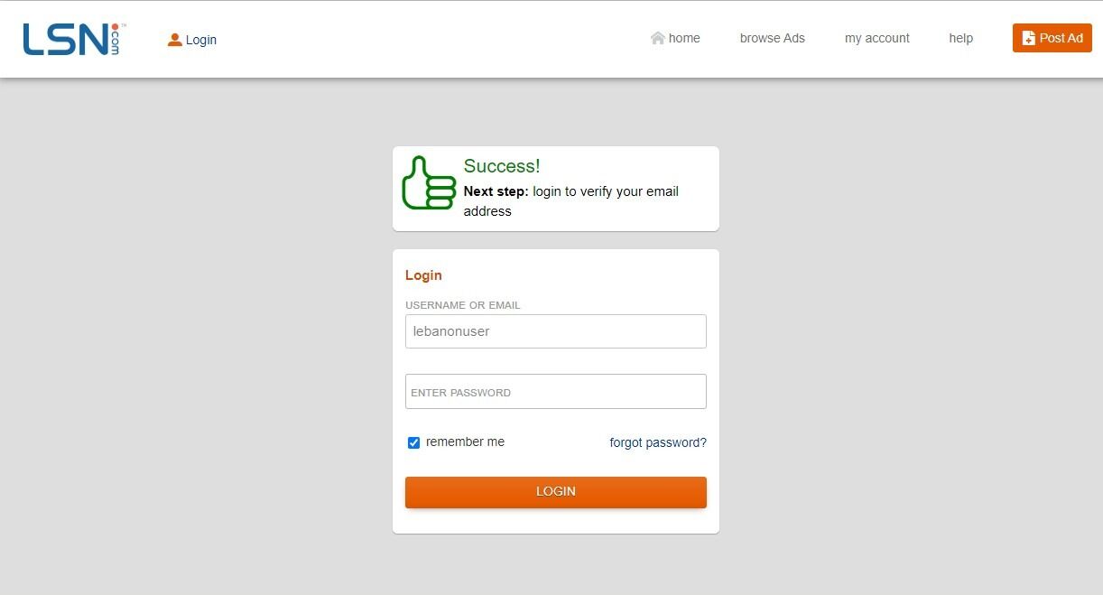 Registering a new account – LSN Support