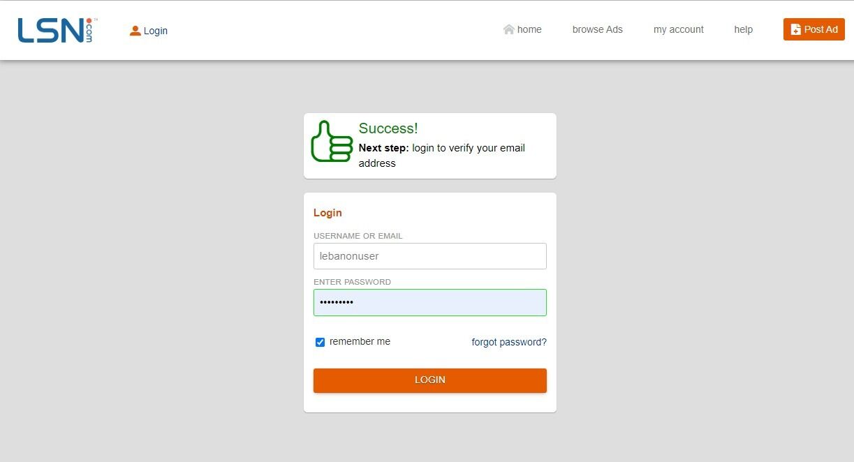 Registering a new account – LSN Support