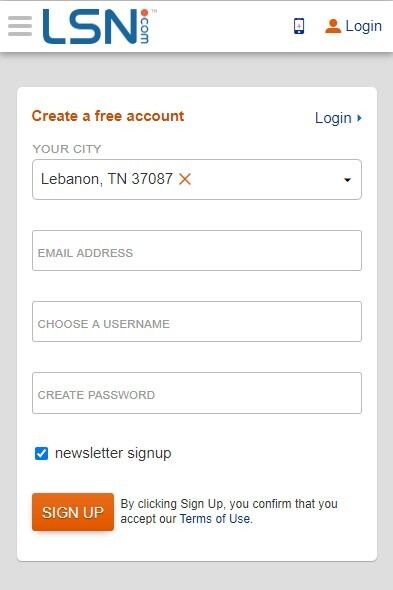 Registering a new account – LSN Support