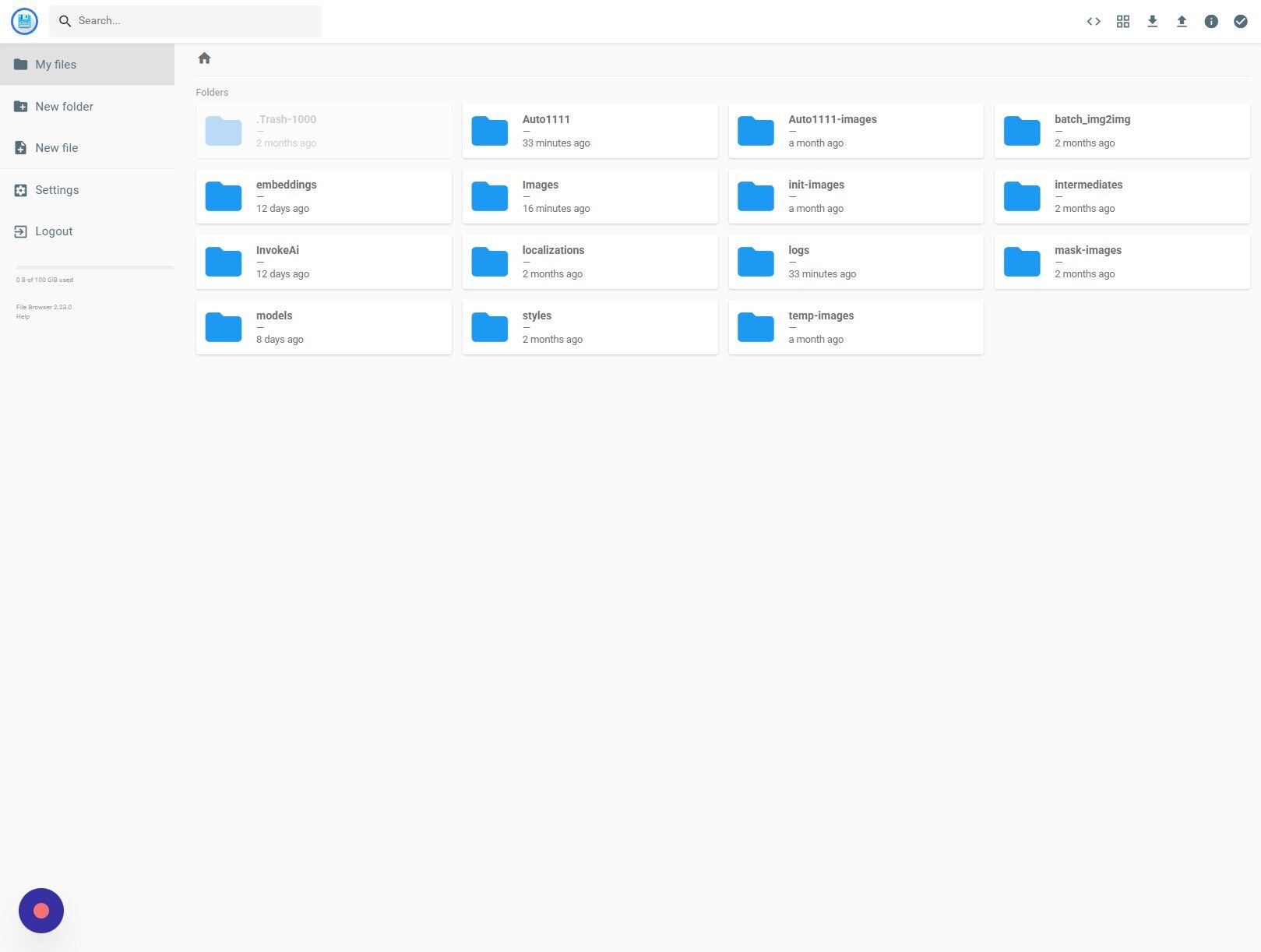 Navigating the file explorer