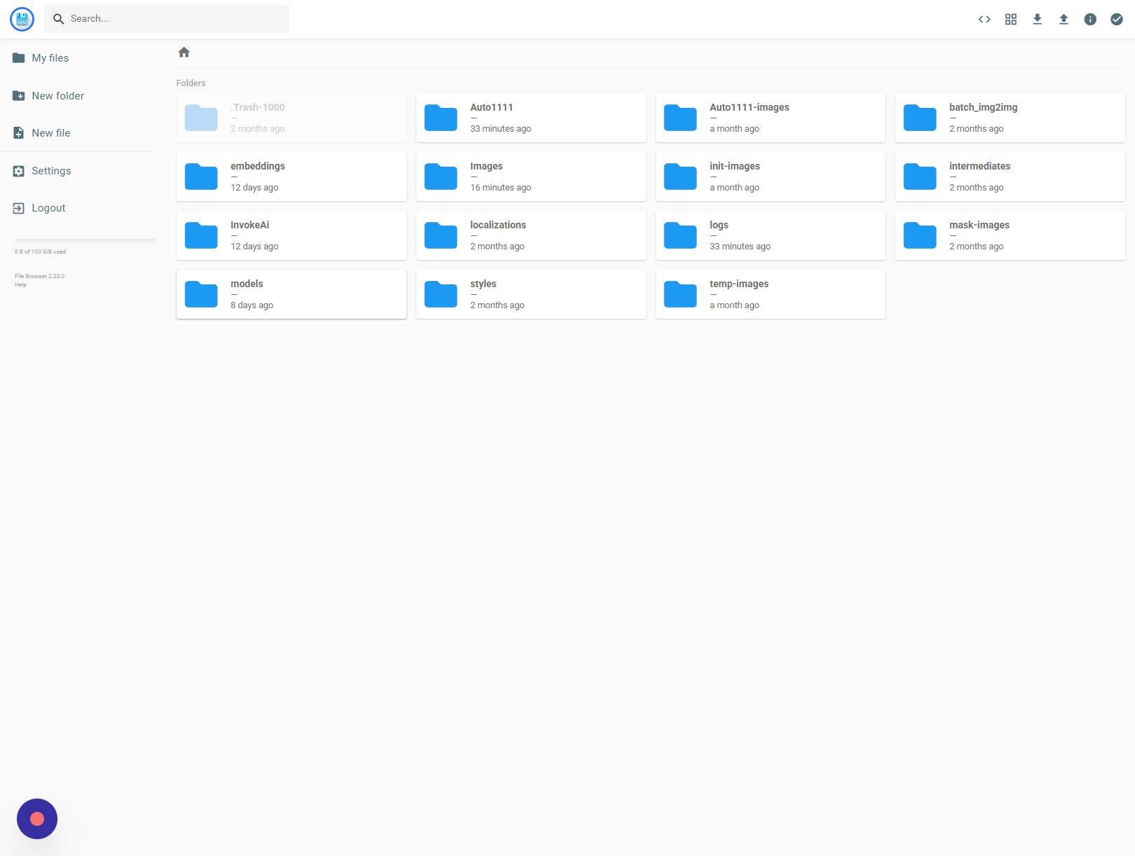 Navigating the file explorer