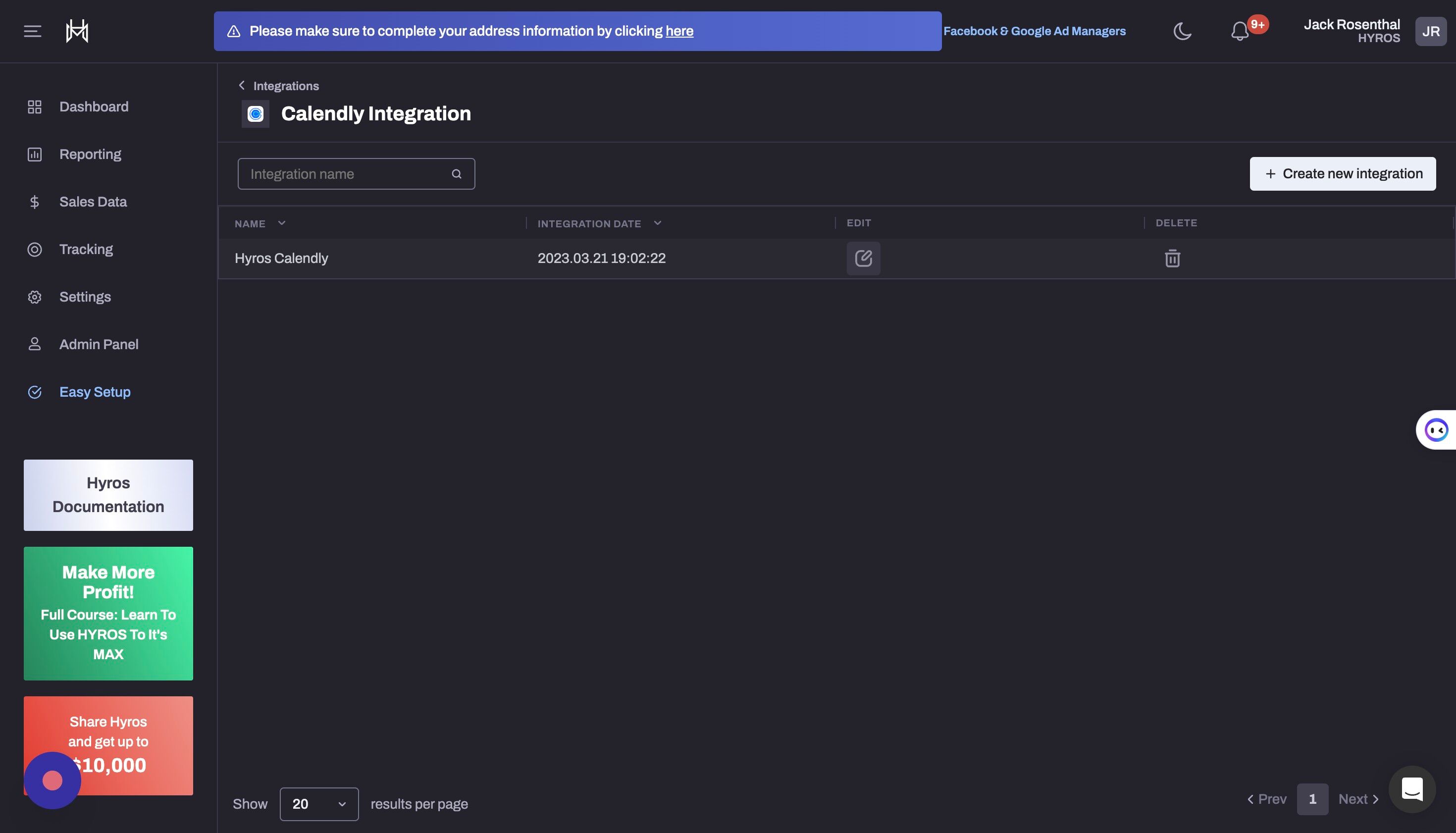 Calendly Integration | Hyros Documentation