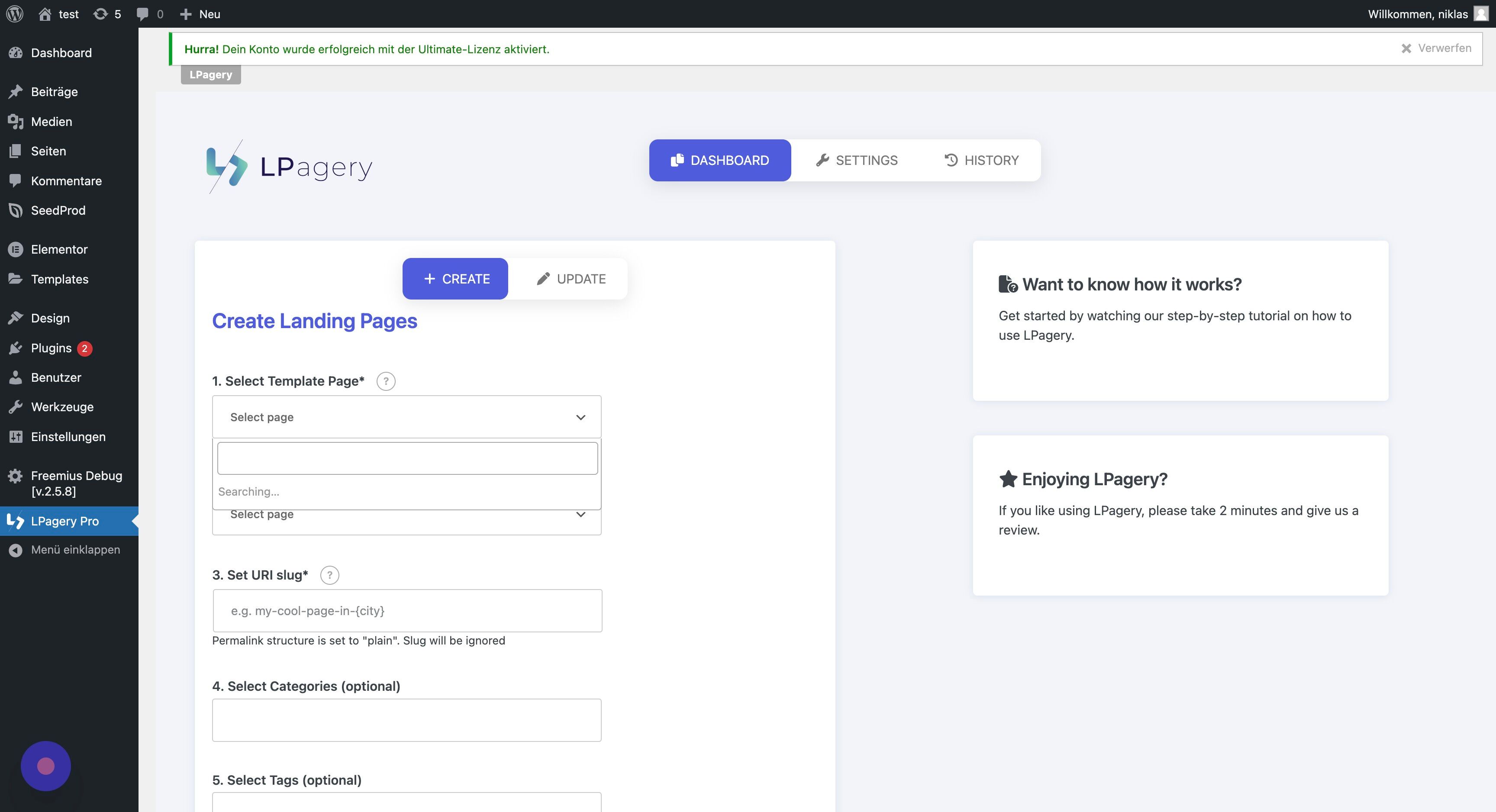How to Update Created Pages - LPagery