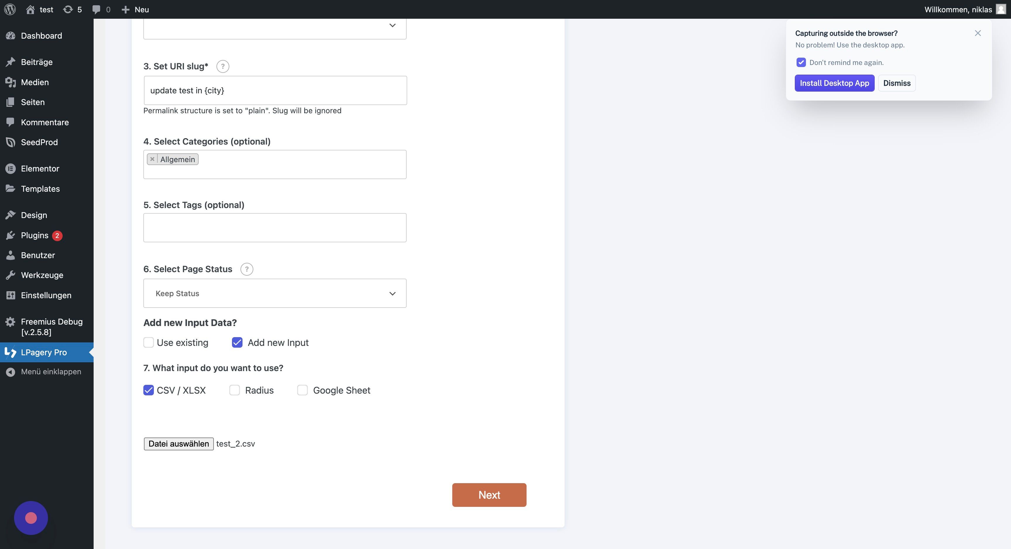 How to Update Created Pages - LPagery