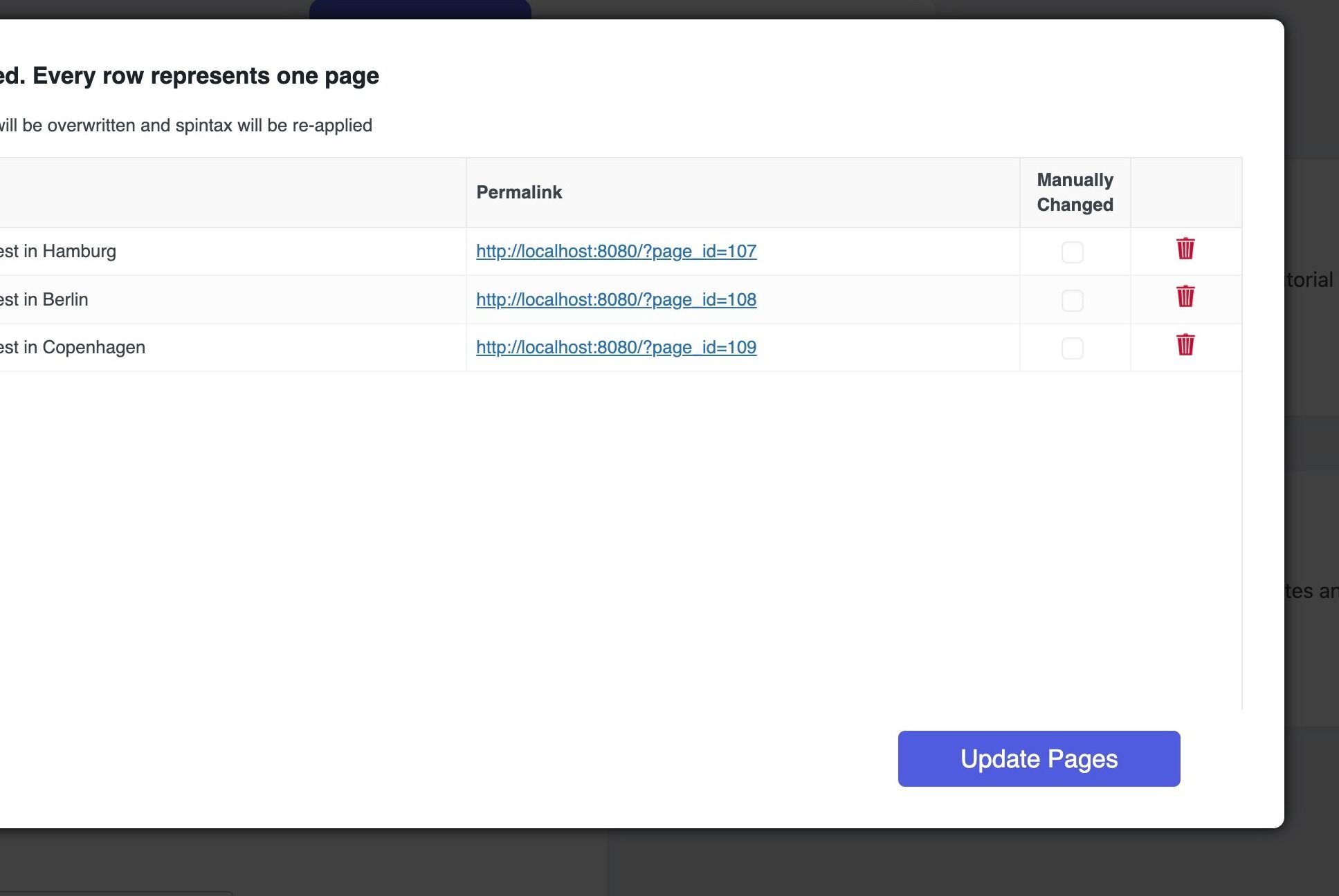 How to Update Created Pages - LPagery