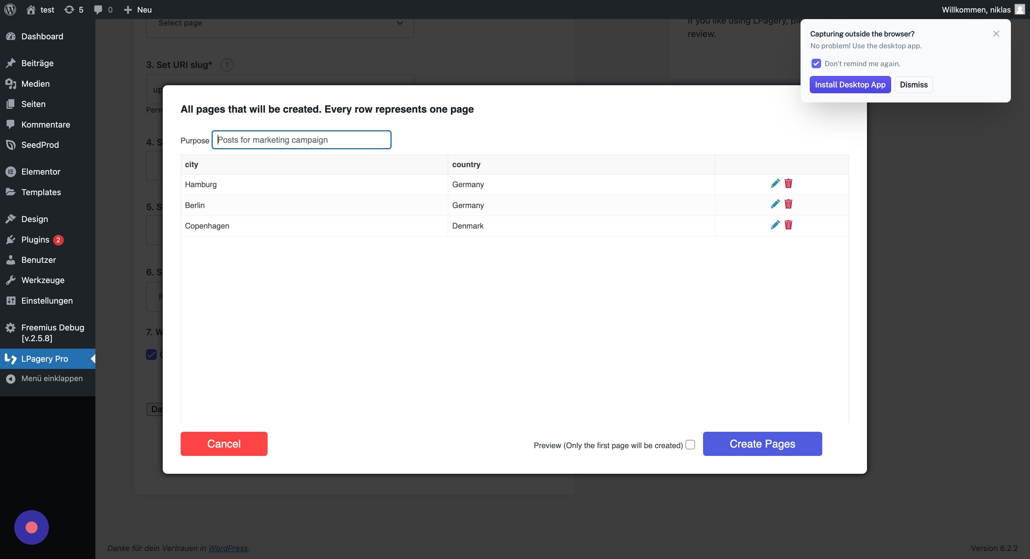 How to Update Created Pages - LPagery