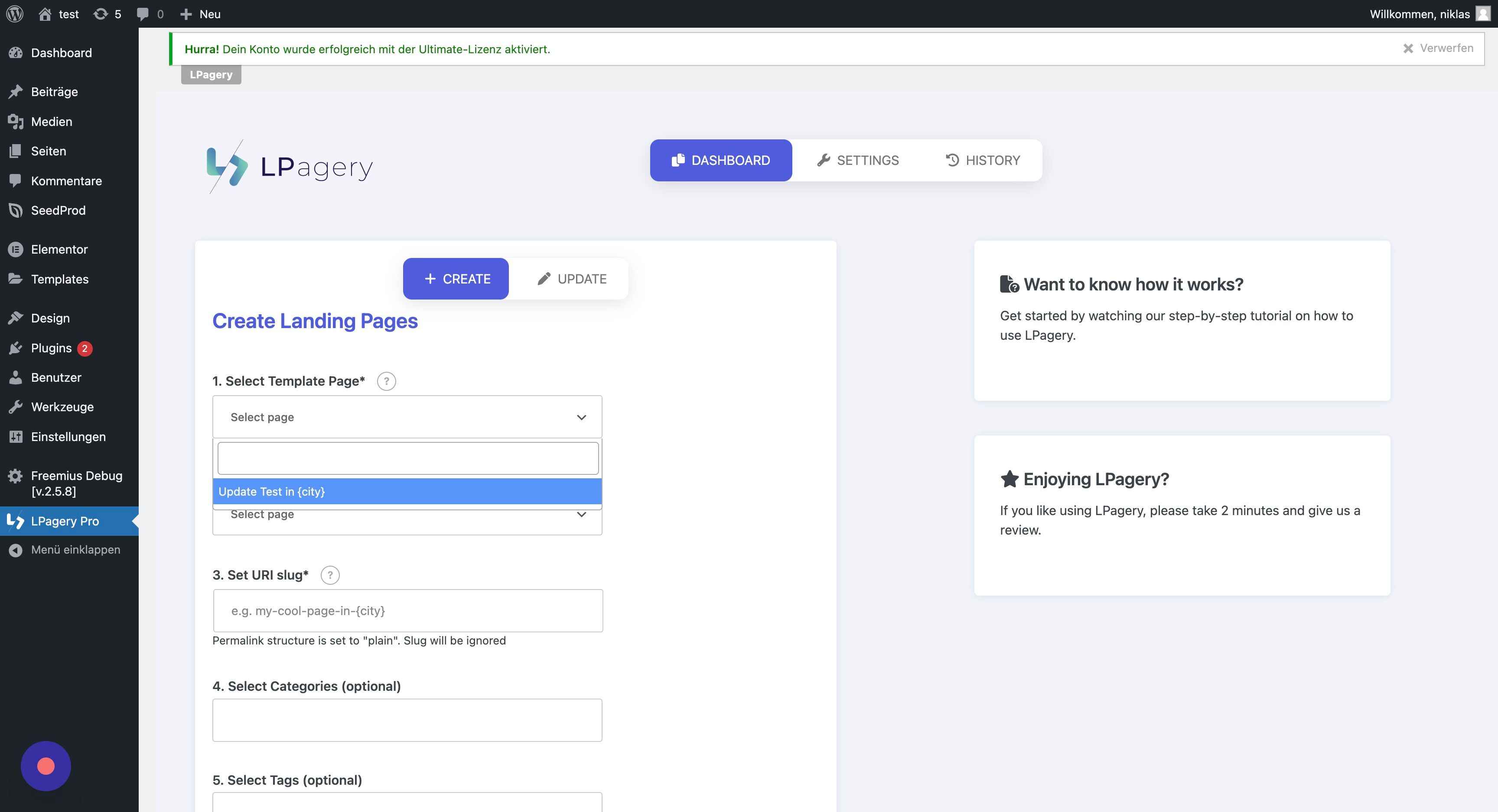 How to Update Created Pages - LPagery