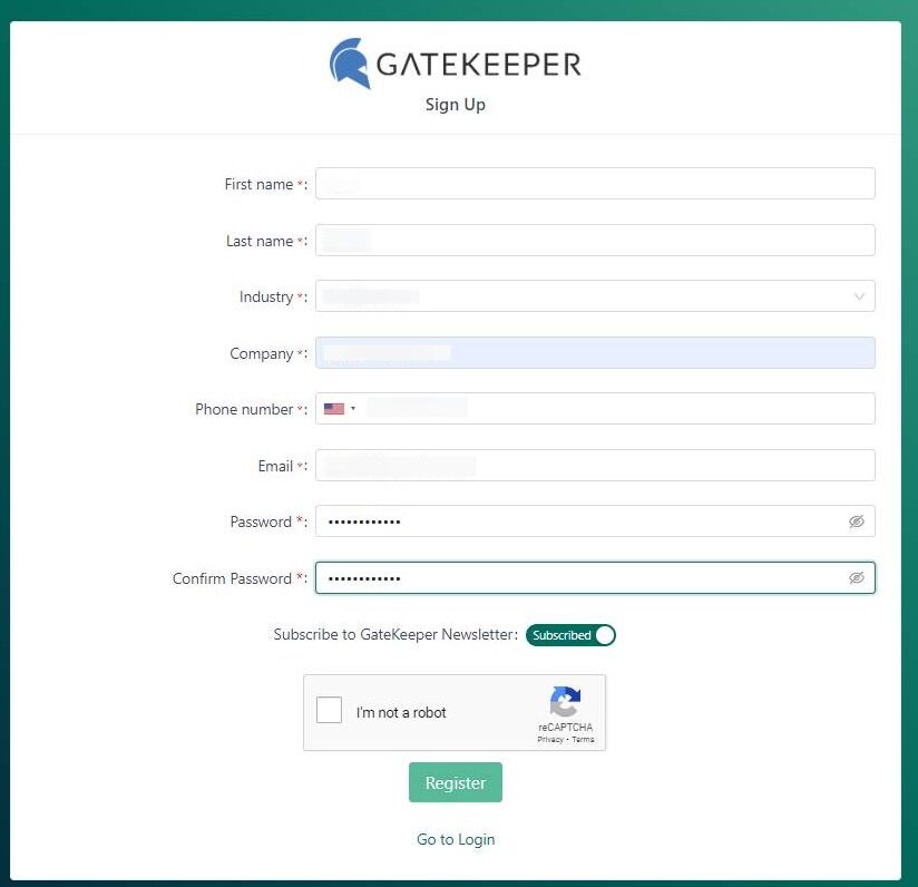 How to create a portal account? – GateKeeper