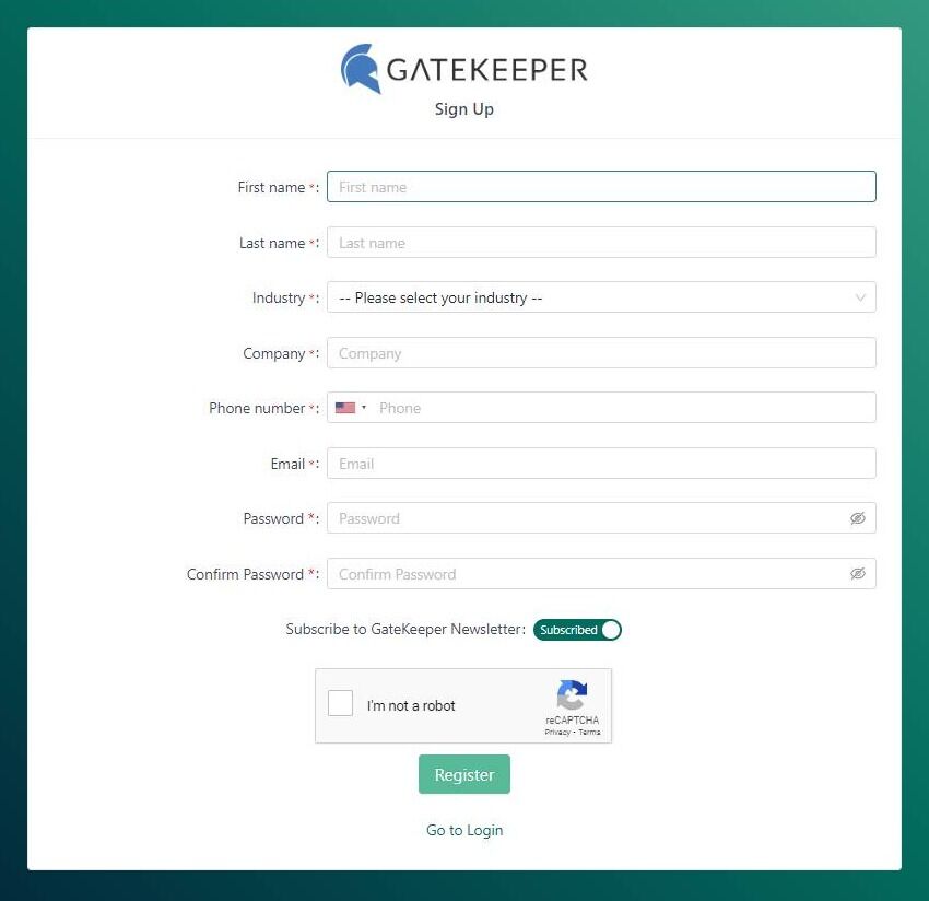 How to create a portal account? – GateKeeper