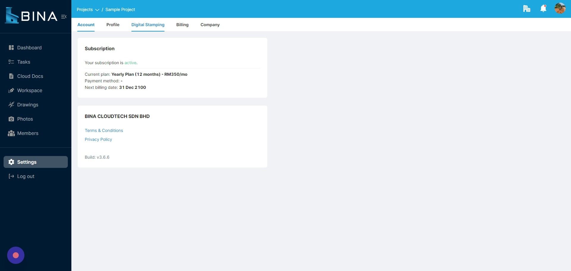 Create Digital Stamp - BINA User Manual