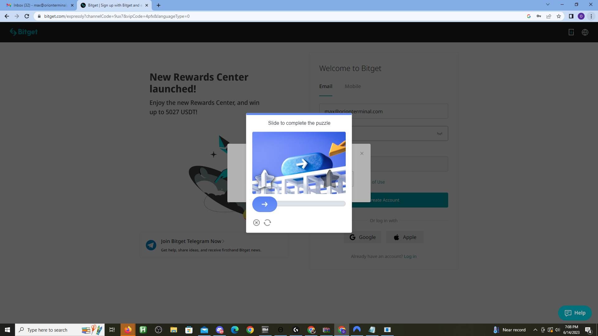 Bitget (BETA) Account and API Key Creation - Orion Terminal