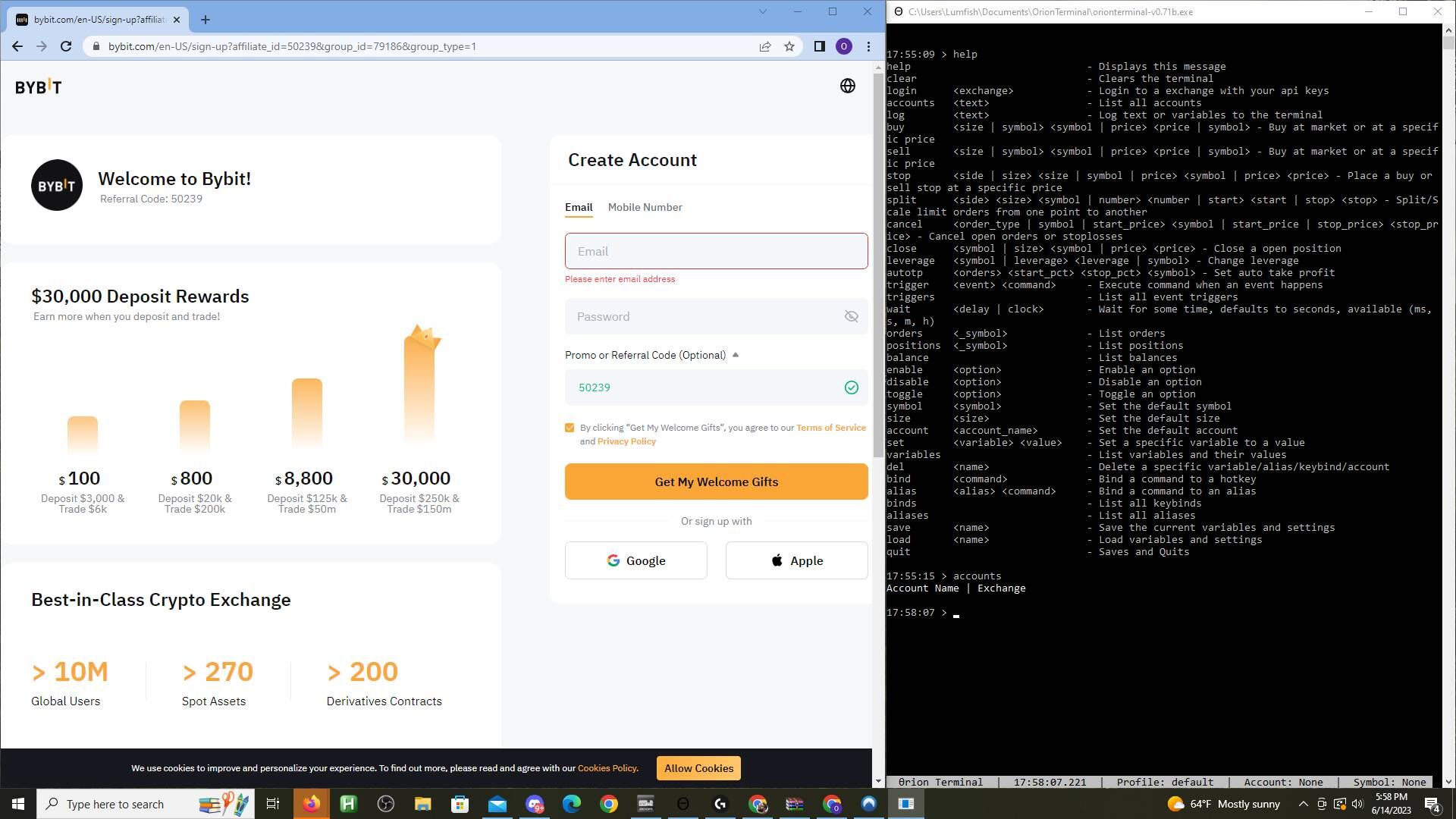 Bybit Account and API Key Creation - Orion Terminal
