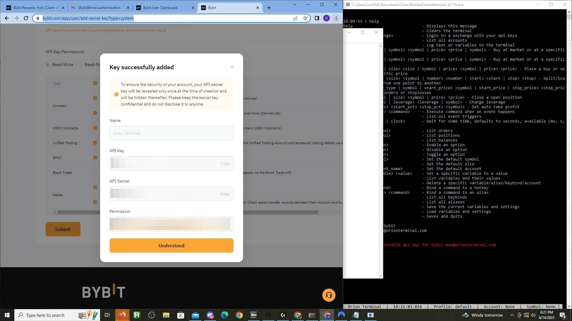 Bybit Account and API Key Creation - Orion Terminal