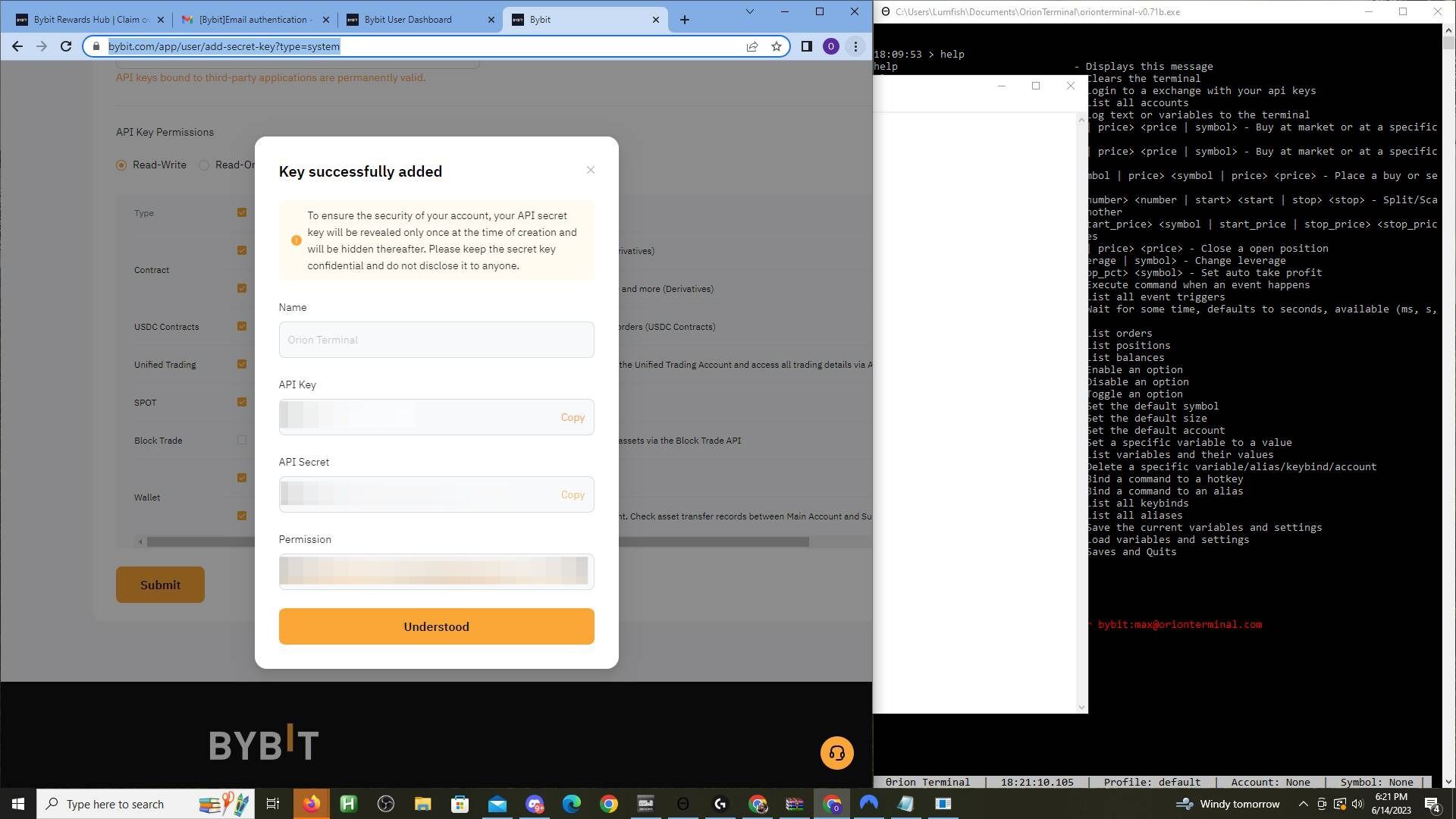 Bybit Account and API Key Creation - Orion Terminal