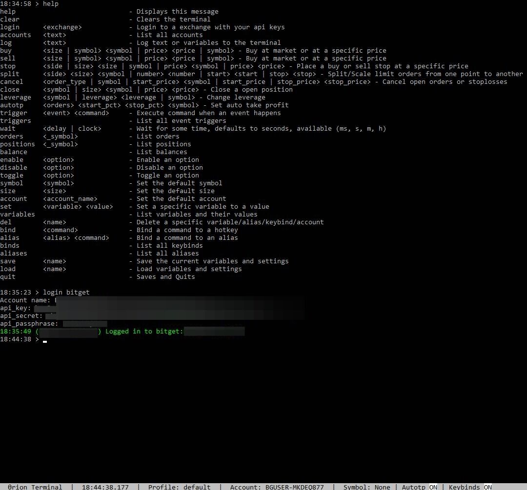 Bitget (BETA) Account and API Key Creation - Orion Terminal