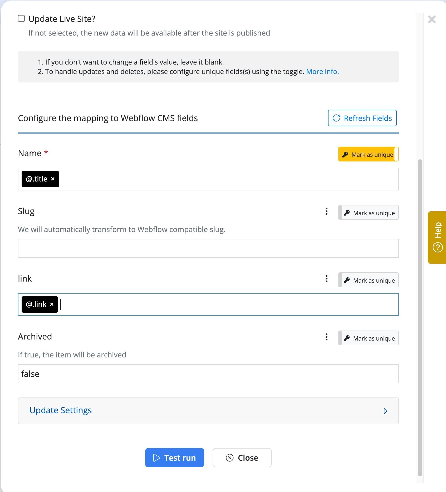 Byteline - Sync RSS feed to Webflow CMS