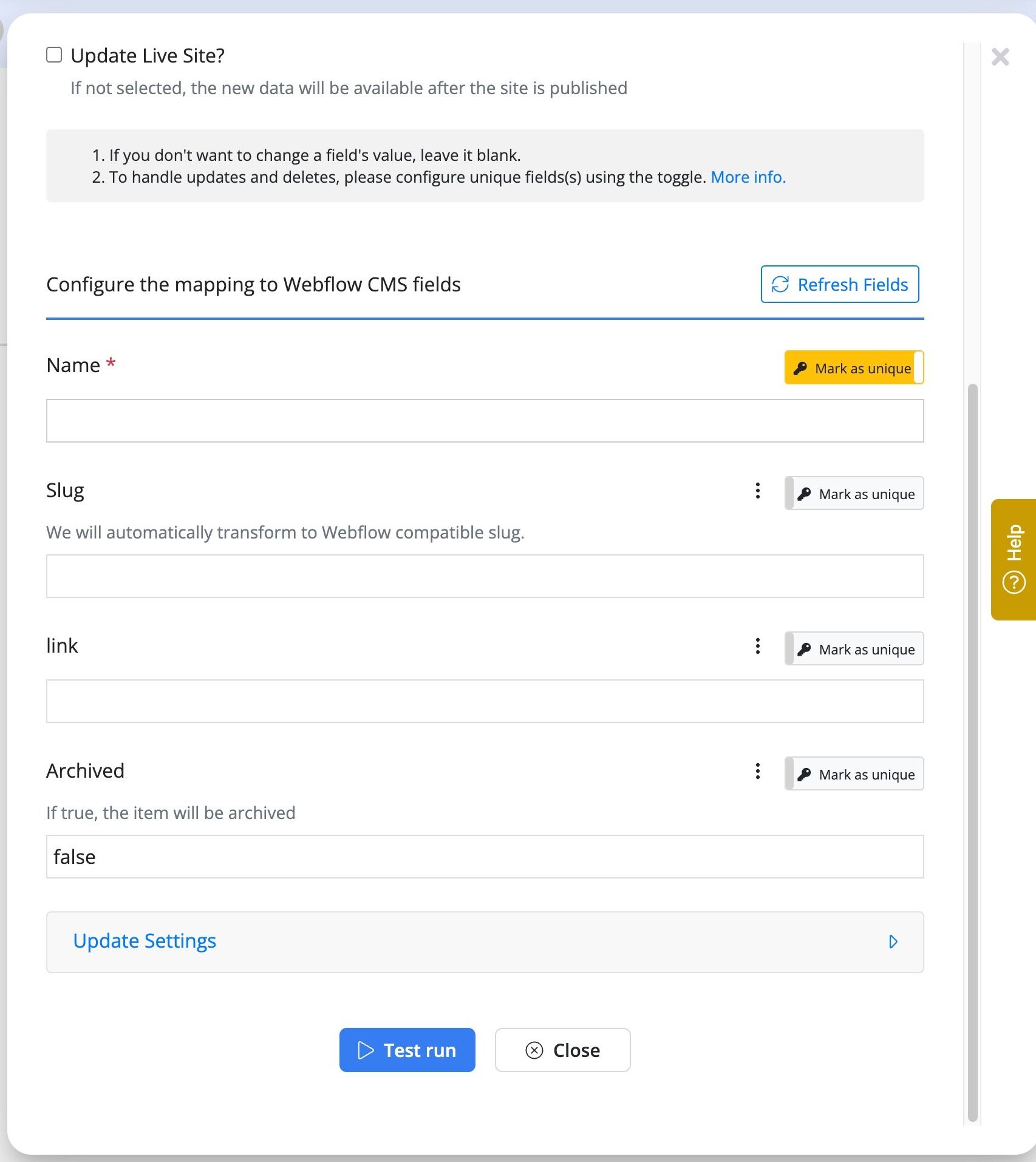 Byteline - Sync RSS feed to Webflow CMS