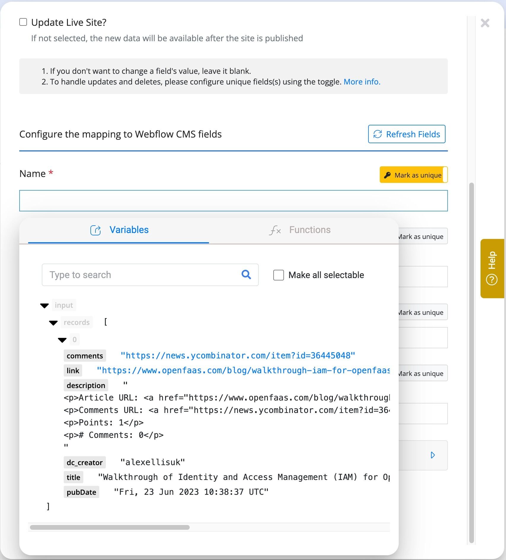 Byteline - Sync RSS feed to Webflow CMS