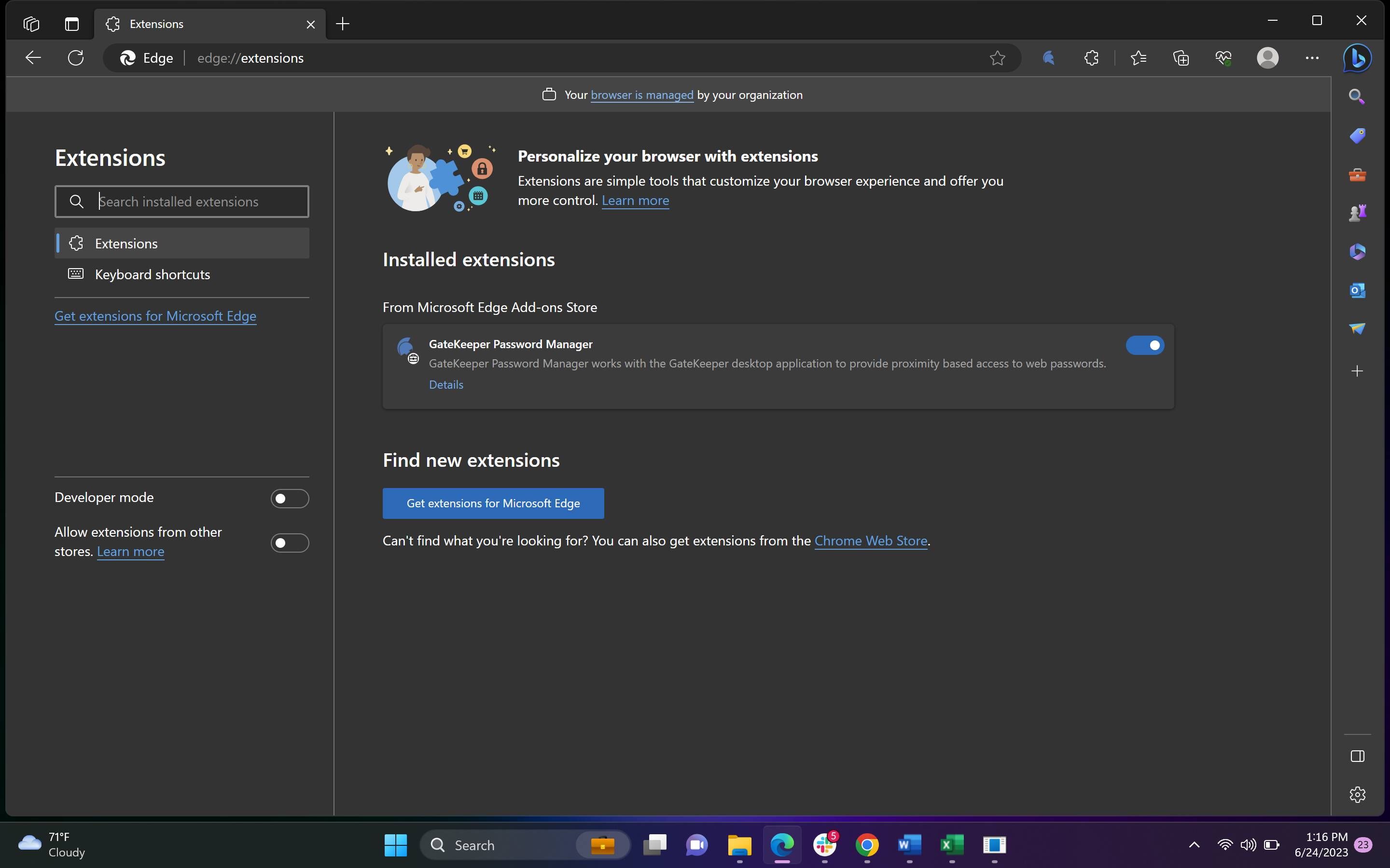 How to enable GateKeeper in Edge privacy mode. – GateKeeper