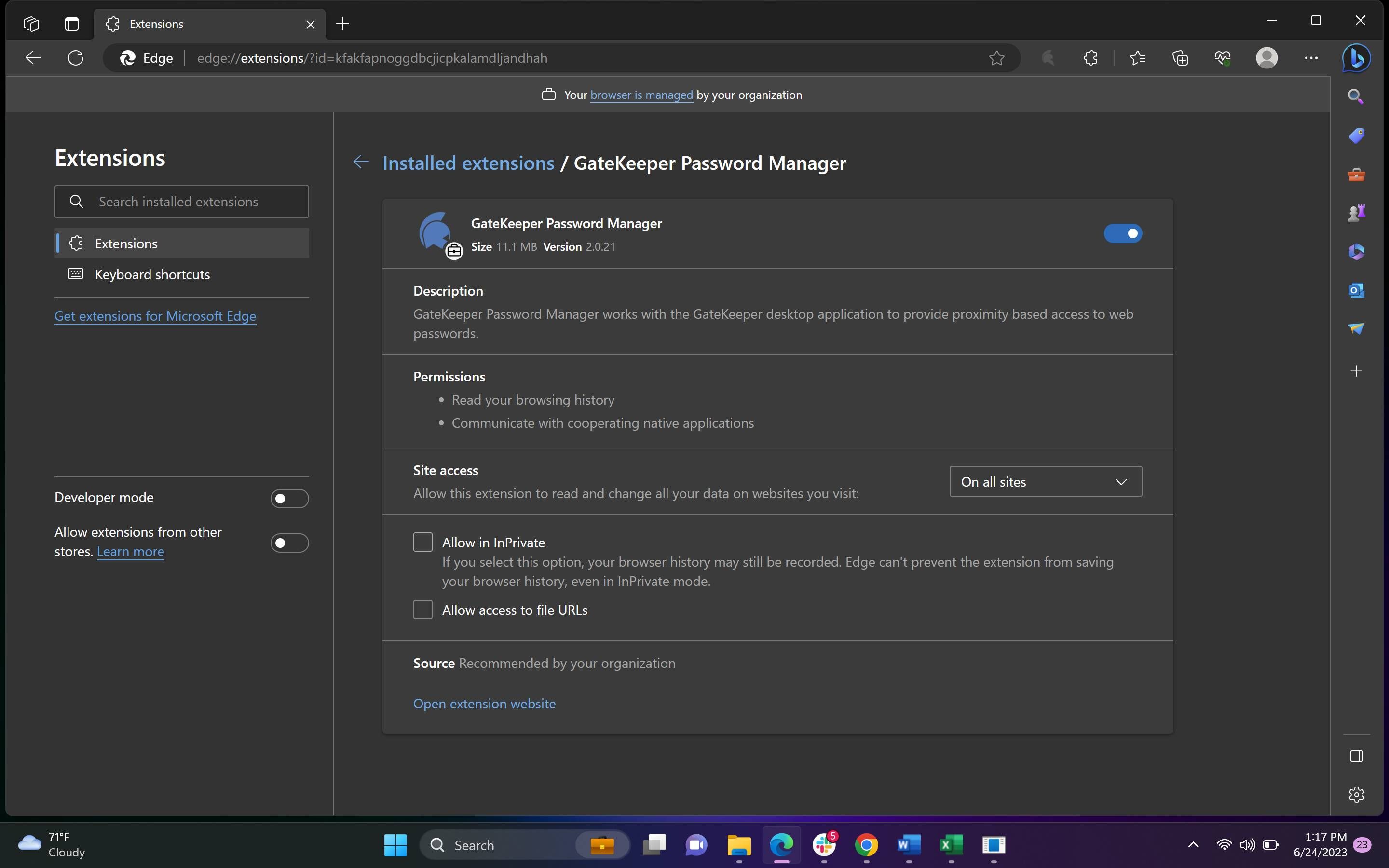 How to enable GateKeeper in Edge privacy mode. – GateKeeper