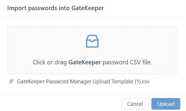 How to export credentials from Keeper and then import to GateKeeper ...