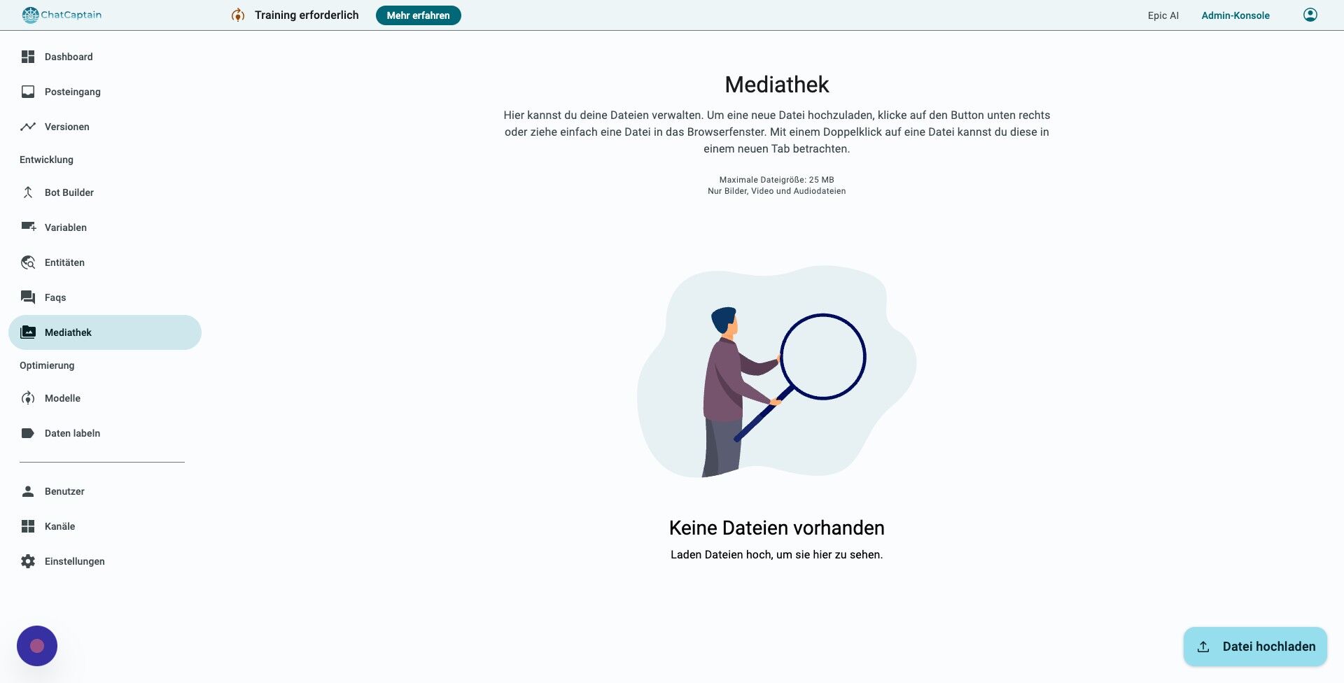 Mediathek - ChatCaptain Handbuch