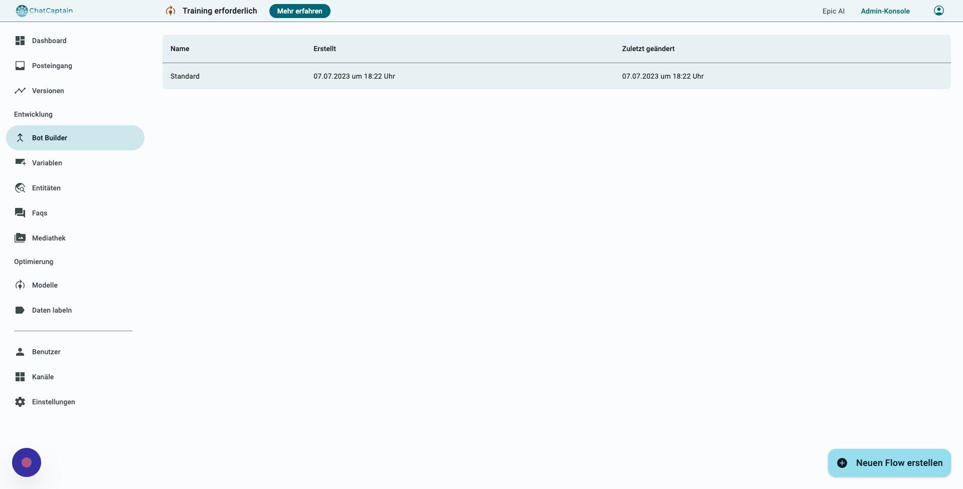 Bot Builder - ChatCaptain Handbuch