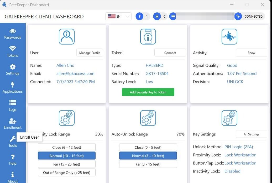 How to add a user through the GateKeeper Client App. – GateKeeper