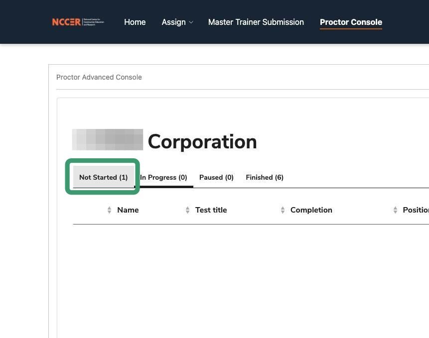 How to proctor a module test in the NCCER Learning Platform