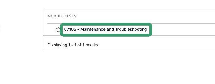 How to log in, start, and take a module test