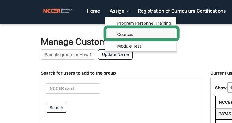 How to create, manage, and use a group of learners in the NCCER ...