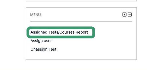 How to generate an assigned tests report